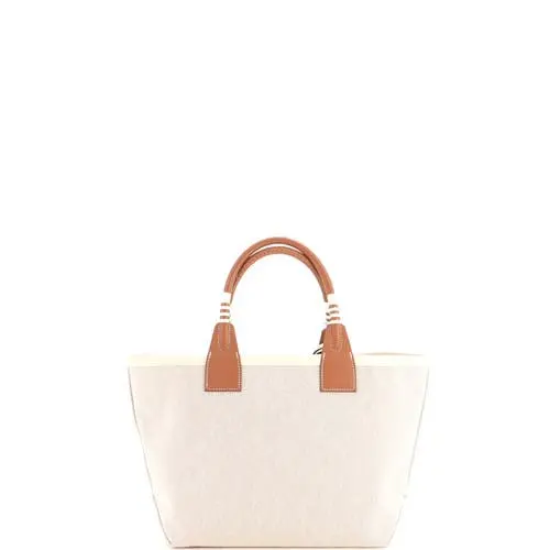Hermès Sac Steeple Tote Toile With Leather 25