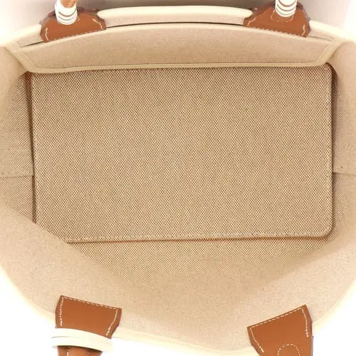 Hermès Sac Steeple Tote Toile With Leather 25