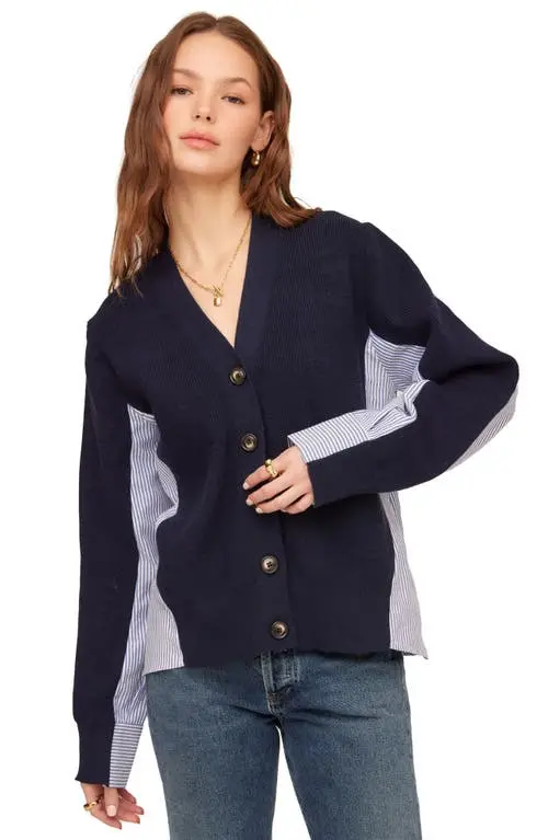 Fifteen Twenty Mixed Media V-neck Cardigan