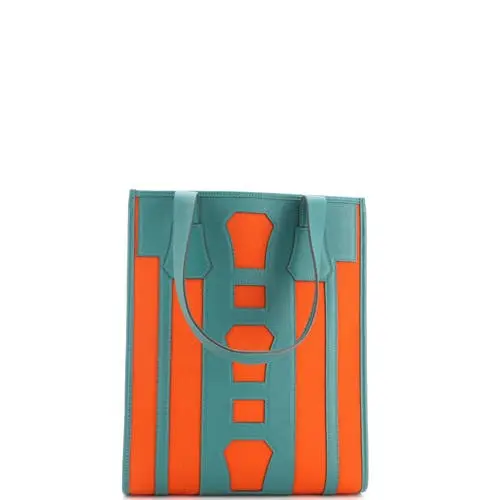 Hermès Petit H Bell Tote Toile And Leather Pm