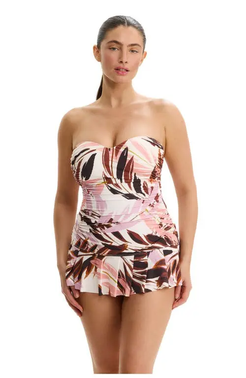 GOTTEX Island Breeze Bandeau Swimdress - Brown-pink