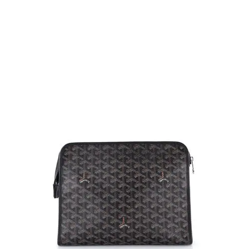 Goyard Jouvence Toiletry Pouch Coated Canvas Gm - Black