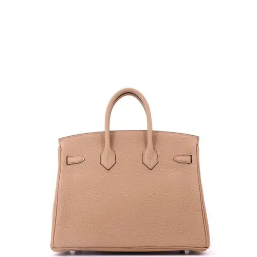 Hermès Birkin Handbag Brown Togo With Palladium Hardware 25
