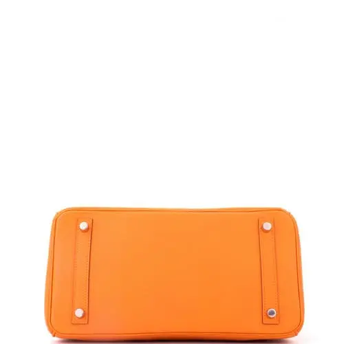 Hermès Birkin Handbag Epsom With Palladium Hardware 30 - Orange