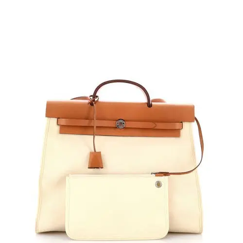 Hermès Herbag Zip Leather And Toile 39