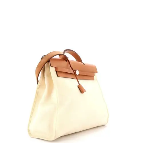 Hermès Herbag Zip Leather And Toile 39