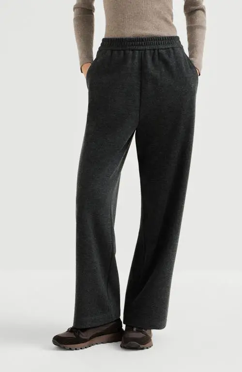 Brunello Cucinelli Cashmere Interlock Track Trousers