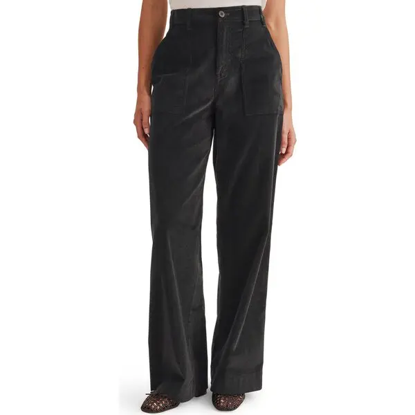 Splendid Colette Patch Pocket Wide Leg Corduroy Pants