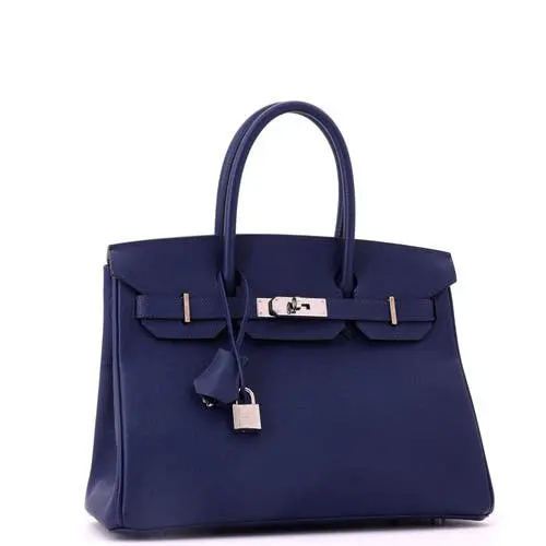 Hermès Birkin Handbag Epsom With Palladium Hardware 30 - Blue