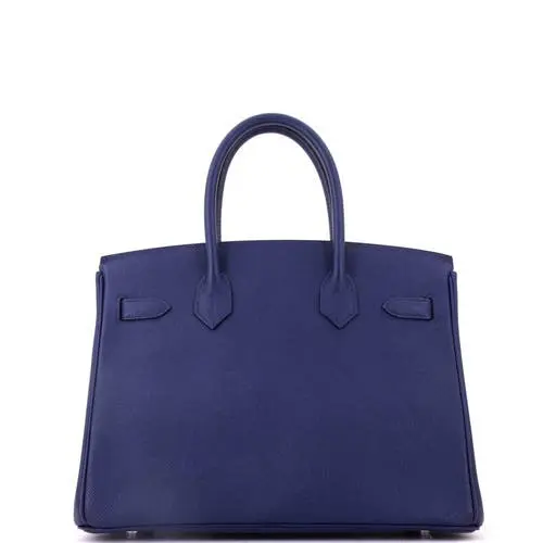 Hermès Birkin Handbag Epsom With Palladium Hardware 30 - Blue
