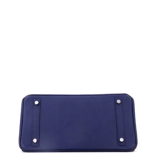 Hermès Birkin Handbag Epsom With Palladium Hardware 30 - Blue