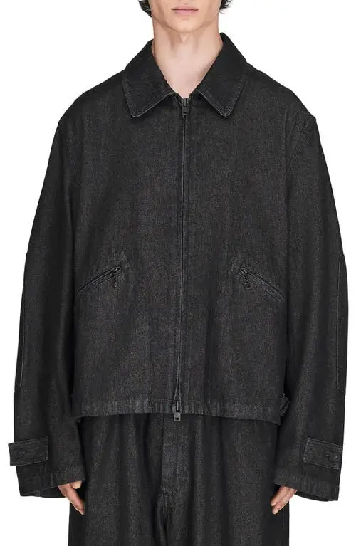 Y3 Zip Front Denim Jacket
