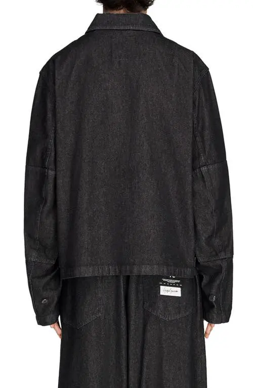 Y3 Zip Front Denim Jacket
