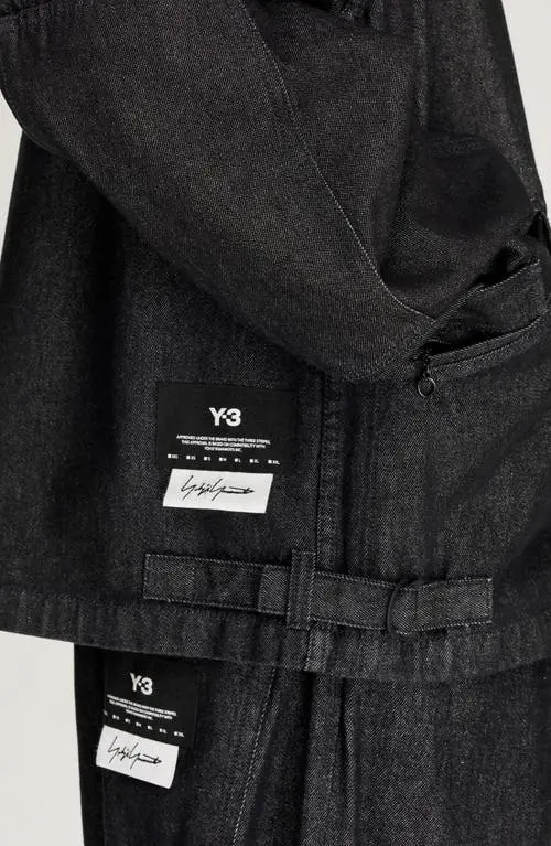 Y3 Zip Front Denim Jacket