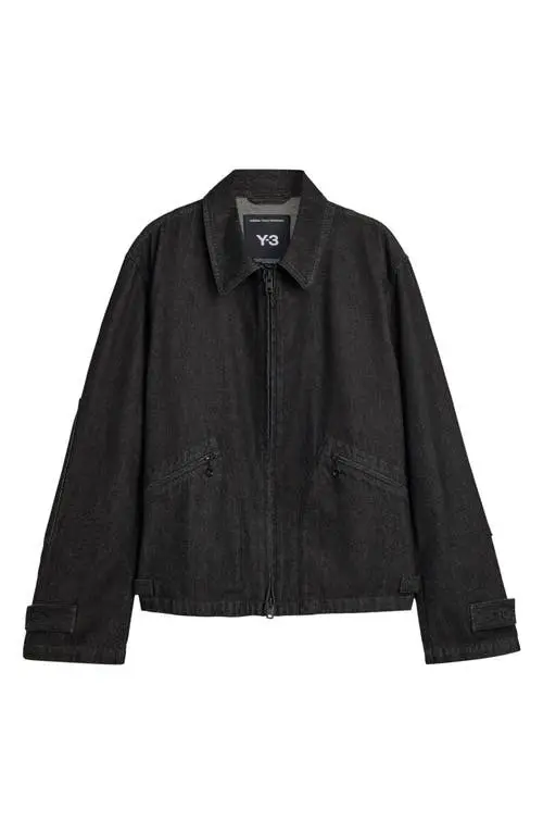 Y3 Zip Front Denim Jacket