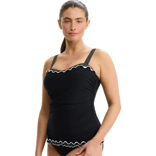 GOTTEX Dottie Delight E-cup Tankini Top - Black