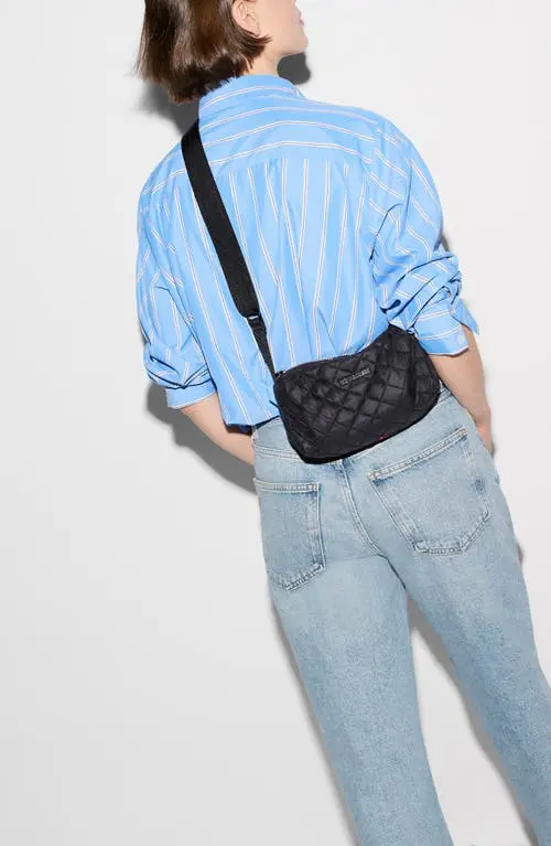Mz Wallace Metro Boxy Quilted Crossbody Bag - Black