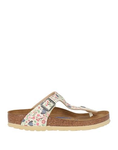 BIRKENSTOCK Thong Sandal Ivory Size Synthetic Material - White