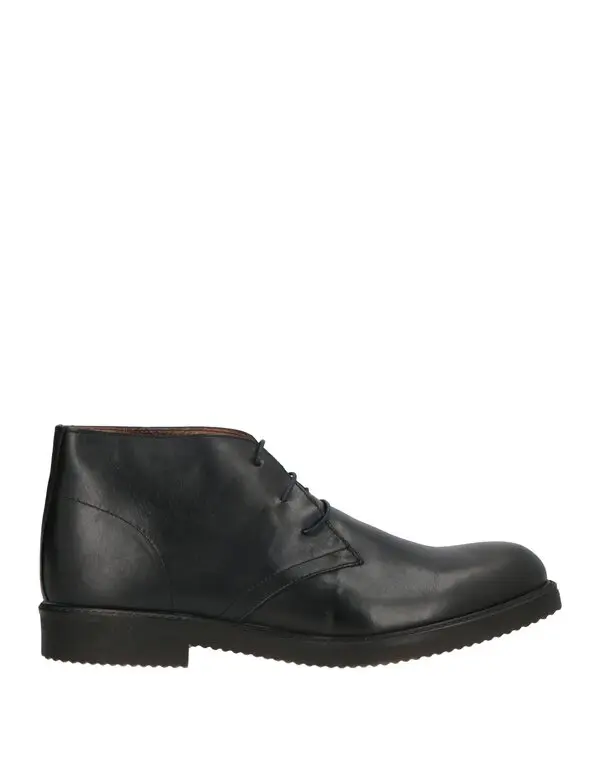 CALPIERRE Leather Ankle Boots - Midnight Blue