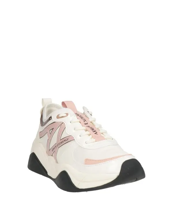 Armani Exchange Sneakers Cream Size Polyester, Polyurethane