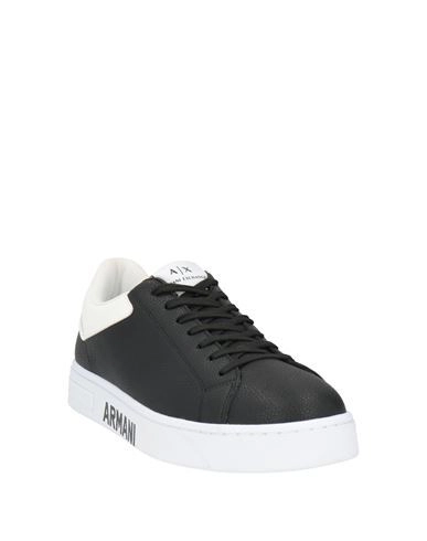 Armani Exchange Cow Leather Sneakers - Black