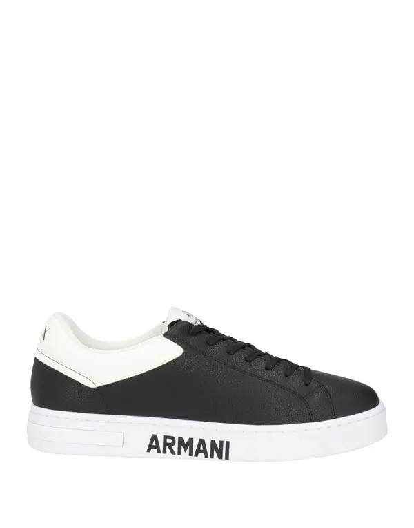 Armani Exchange Cow Leather Sneakers - Black
