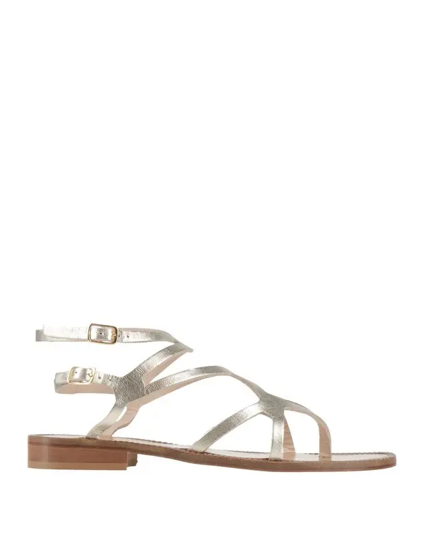 BALDININI Thong Sandal Platinum Size Leather