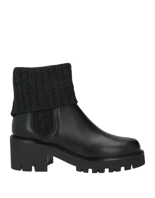 BALDININI Ankle Boots In Leather And Textile Fibers