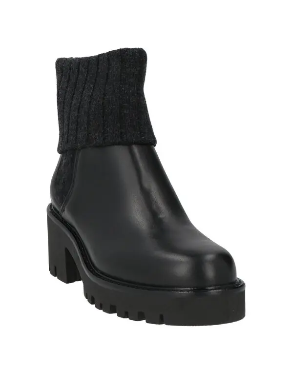BALDININI Ankle Boots In Leather And Textile Fibers