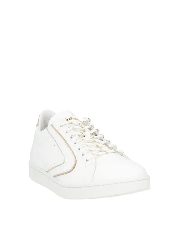 VALSPORT Leather Sneakers With Metallic Trim