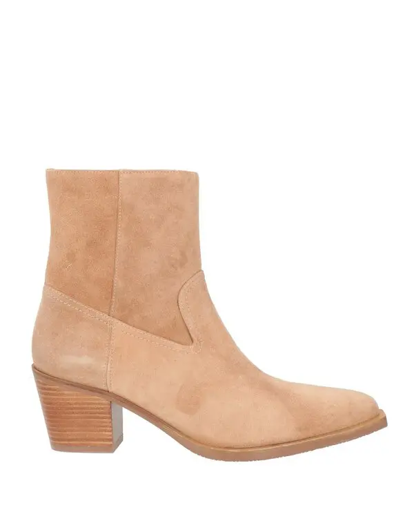 STUART WEITZMAN Ankle Boots Camel Size Leather