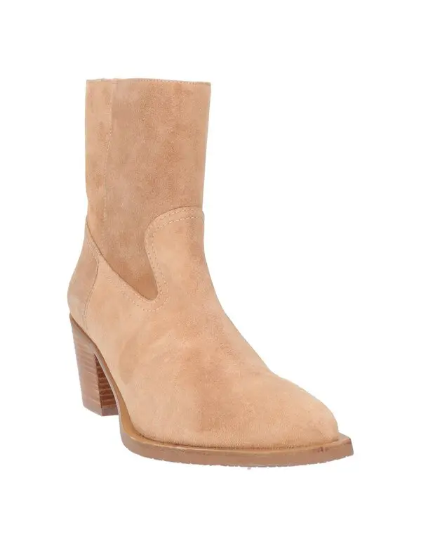 STUART WEITZMAN Ankle Boots Camel Size Leather