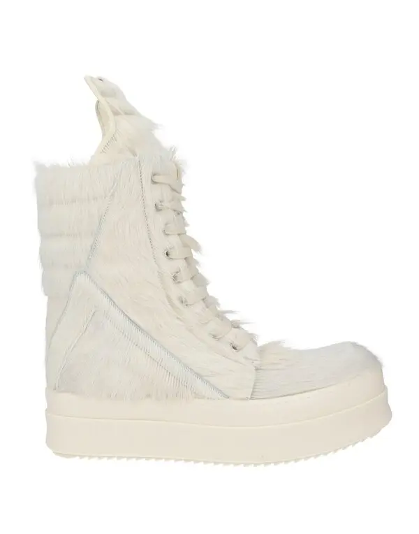 Rick Owens Ankle Boots Ivory Size Leather