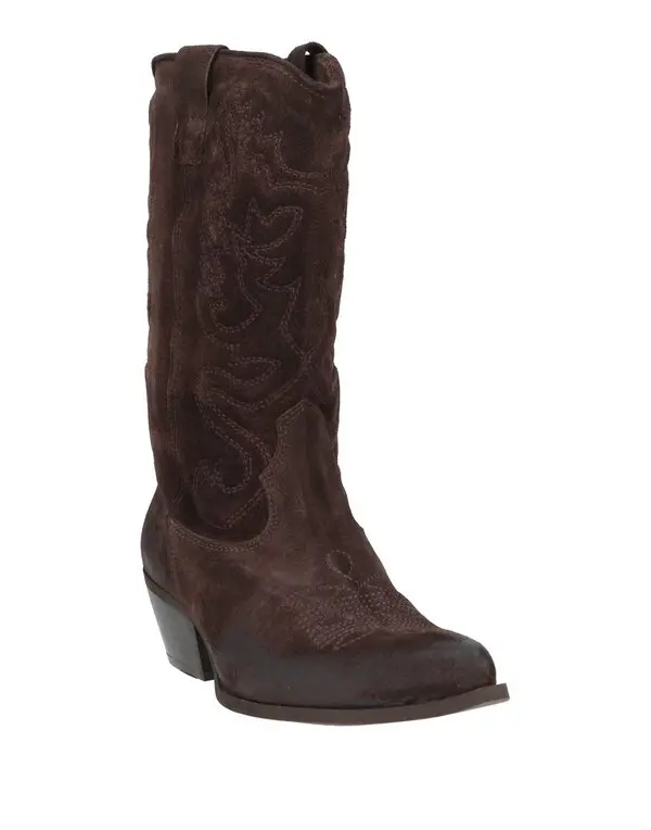 FABRIZIO CHINI Boot Dark Size Leather - Brown