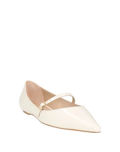 STUART WEITZMAN Ballet Flats Cream Size Leather