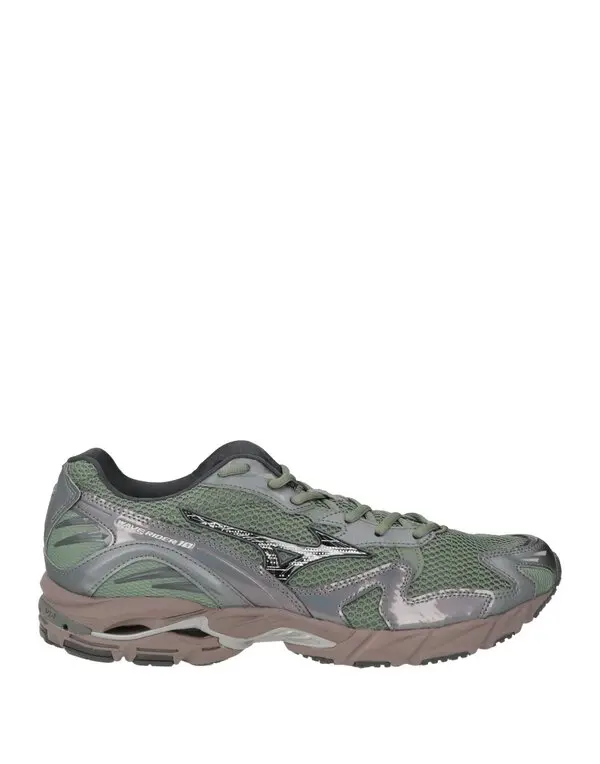 Mizuno Wave Rider Textile Fiber And Synthetic Material Sneakers - Green