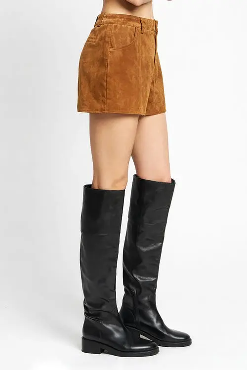 Central Park West Odessa Genuine Suede Short