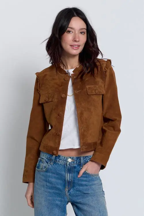 Central Park West Odessa Girly Suede Jacket