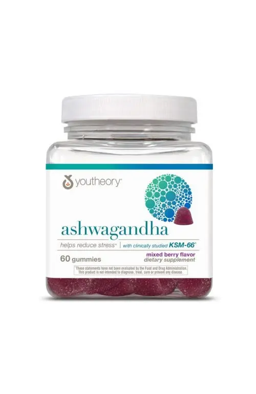YOUTHEORY Ashwagandha Stress Relief Mixed Berry Gummies 60 Gummies - None