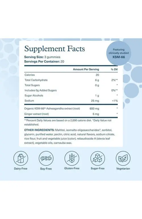 YOUTHEORY Ashwagandha Stress Relief Mixed Berry Gummies 60 Gummies