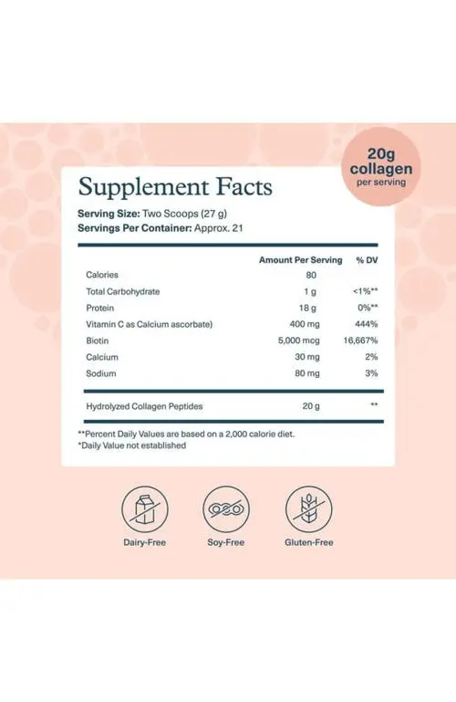 YOUTHEORY Premium Hydrolyzed Collagen Powder With Vitamin C And Biotin 20 Oz