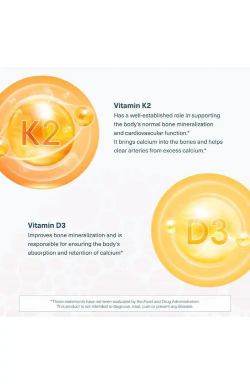 YOUTHEORY K2d3 Bone Heart Health Support Vegetarian Capsules 60 Vegetarian Capsules