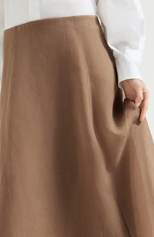 Brunello Cucinelli Crispy Silk Circle Skirt