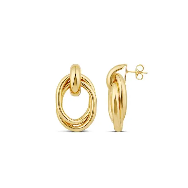 SHYMI Twisted Oval Drop Earrings