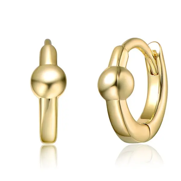 GENEVIVE Rachel Glauber Round Hoop Earrings - Gold