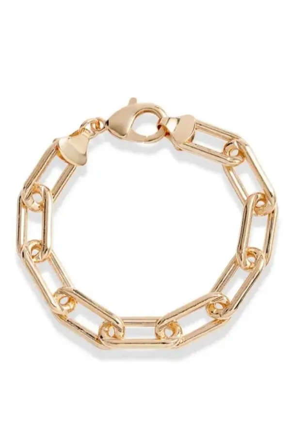 SHYMI Fifteen Mm Paper Clip Bracelet - Gold
