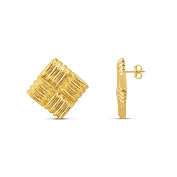 SHYMI Textured Square Statement Studs