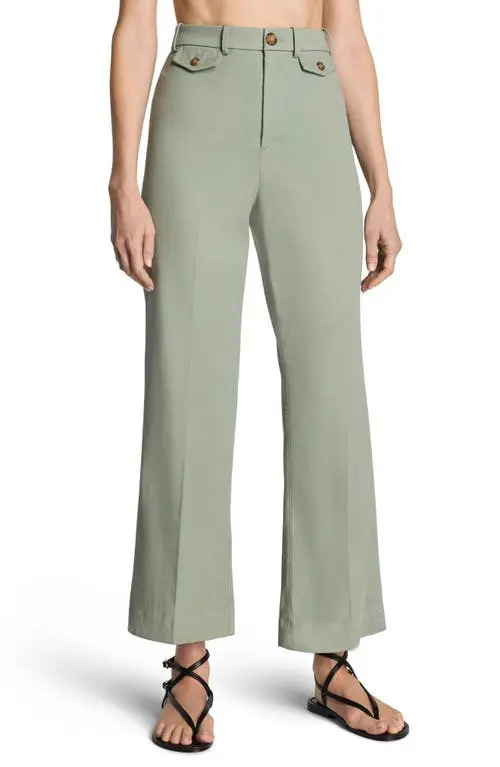 Spanx Spanxsupersmooth™ Crop Easy Flare Stretch Twill Pants - Sage Brush