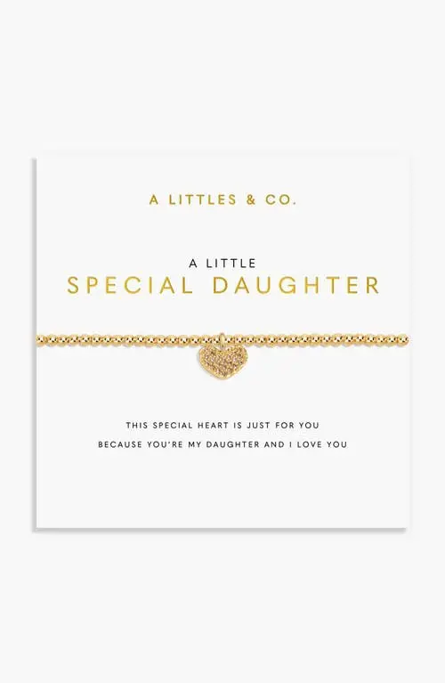 A LITTLES & CO A Little & Co. Gold-tone Plated Heart Charm Bracelet - Gold Plated