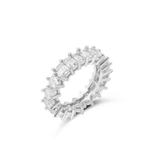 SHYMI Half And Half Eternity Band - Silver